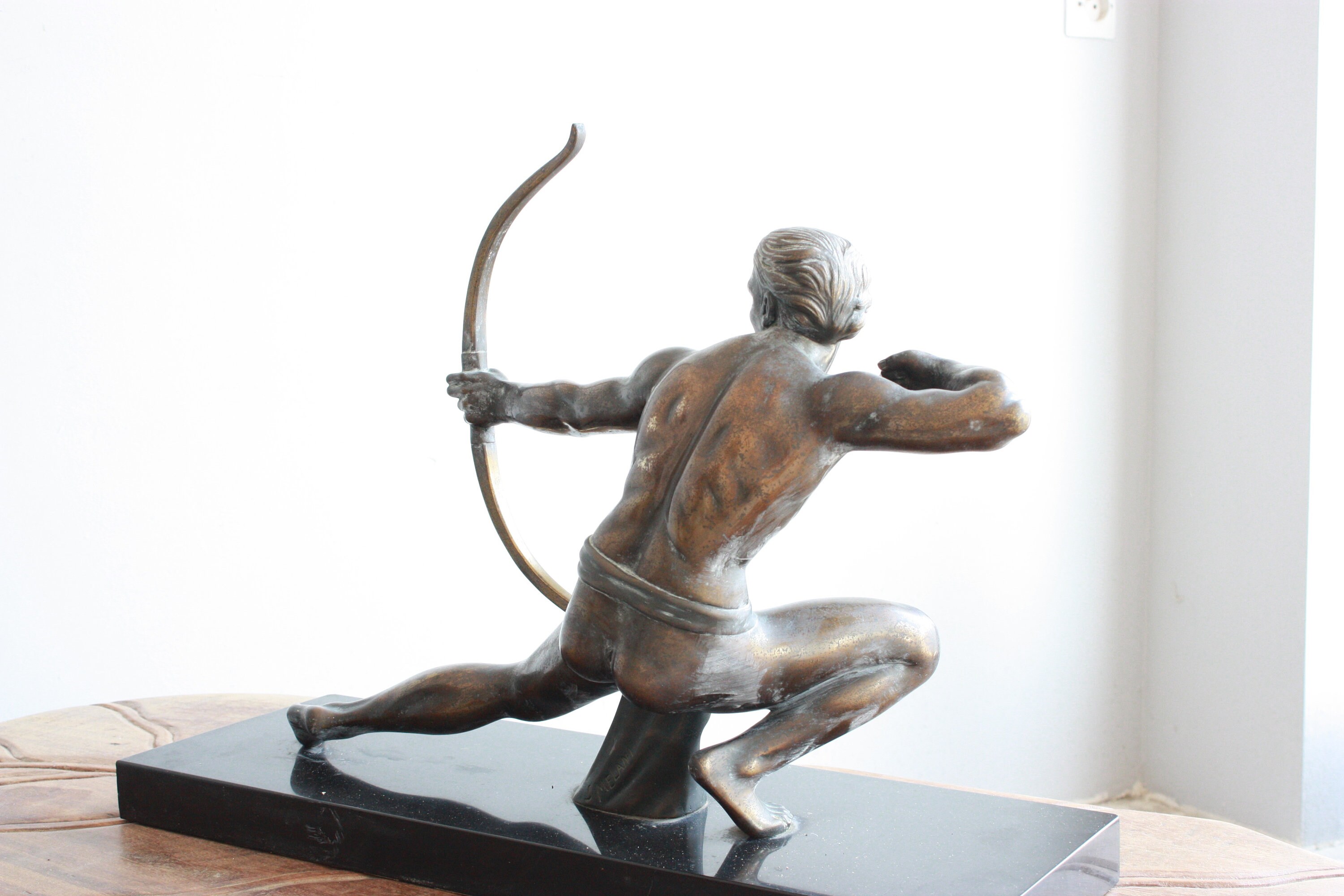 1920's Marble Archer Statue by Salvatore Melani - Etsy