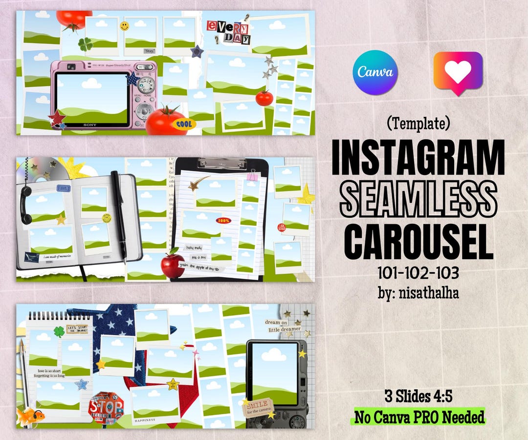 Bundle of Instagram Carousel Feed: 101 102 103｜canva Template｜social ...