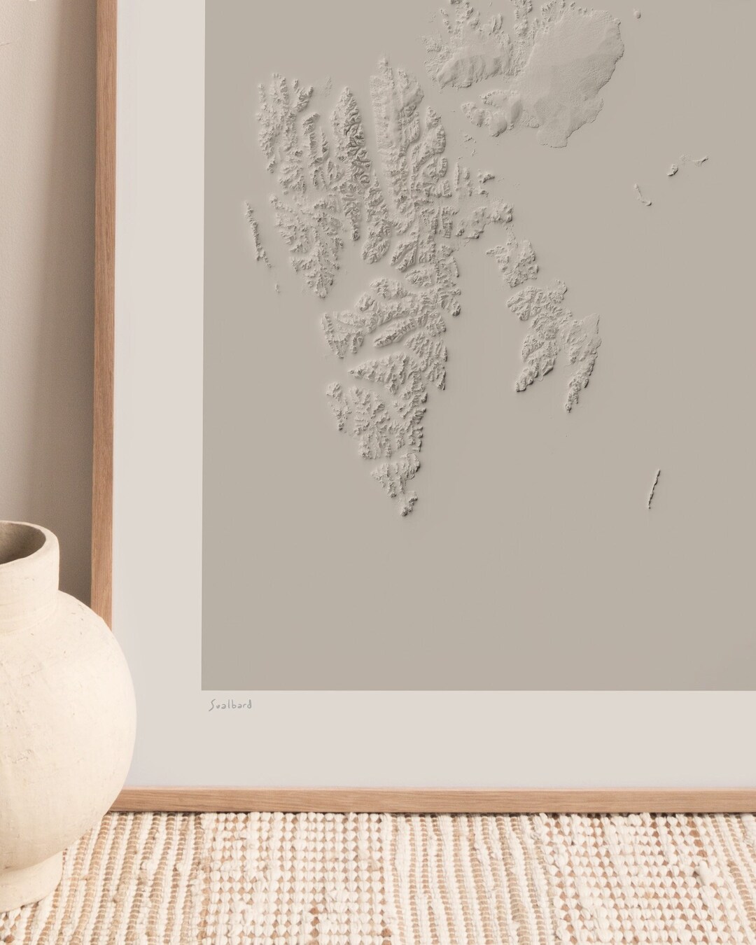 Svalbard Relief Map Poster - Etsy