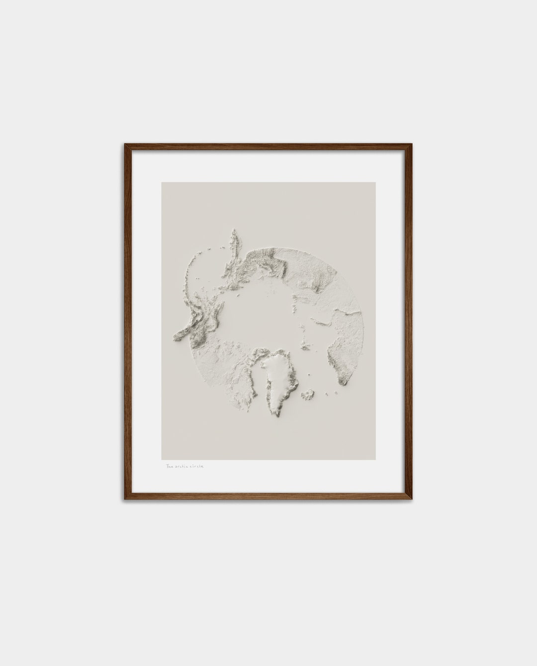 The Arctic Circle Relief Map Poster - Etsy