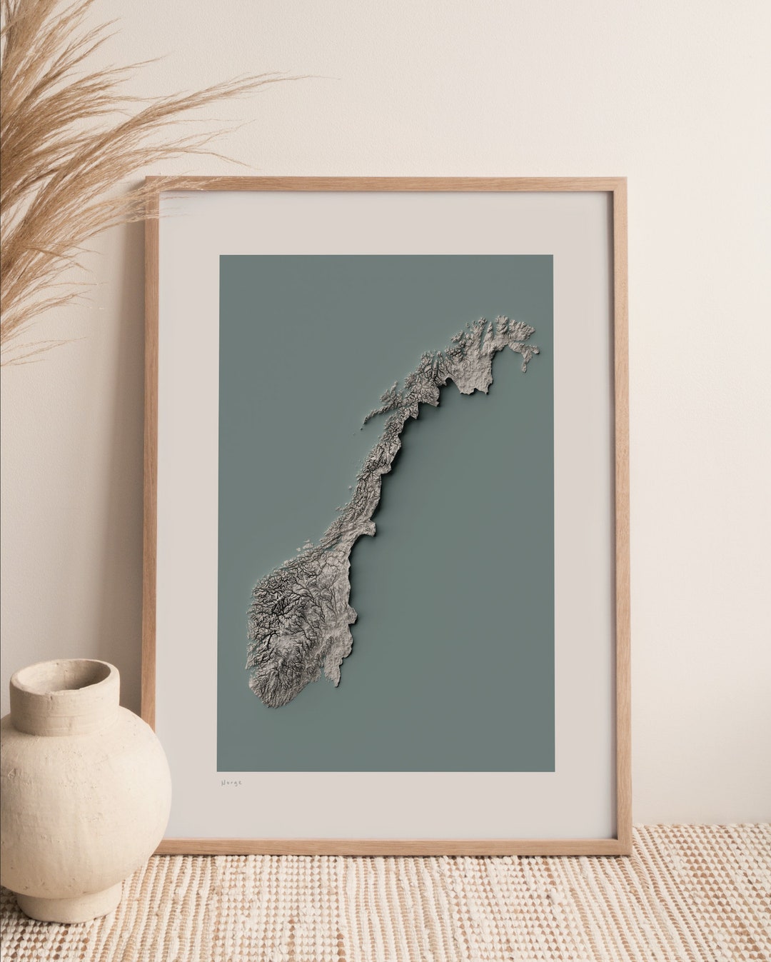 Norway Relief Map Poster - Etsy
