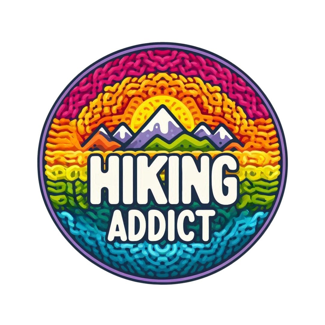 Crochet Inspired Hiking PNG Clipart, Decal Transfer, Nature Gift ...