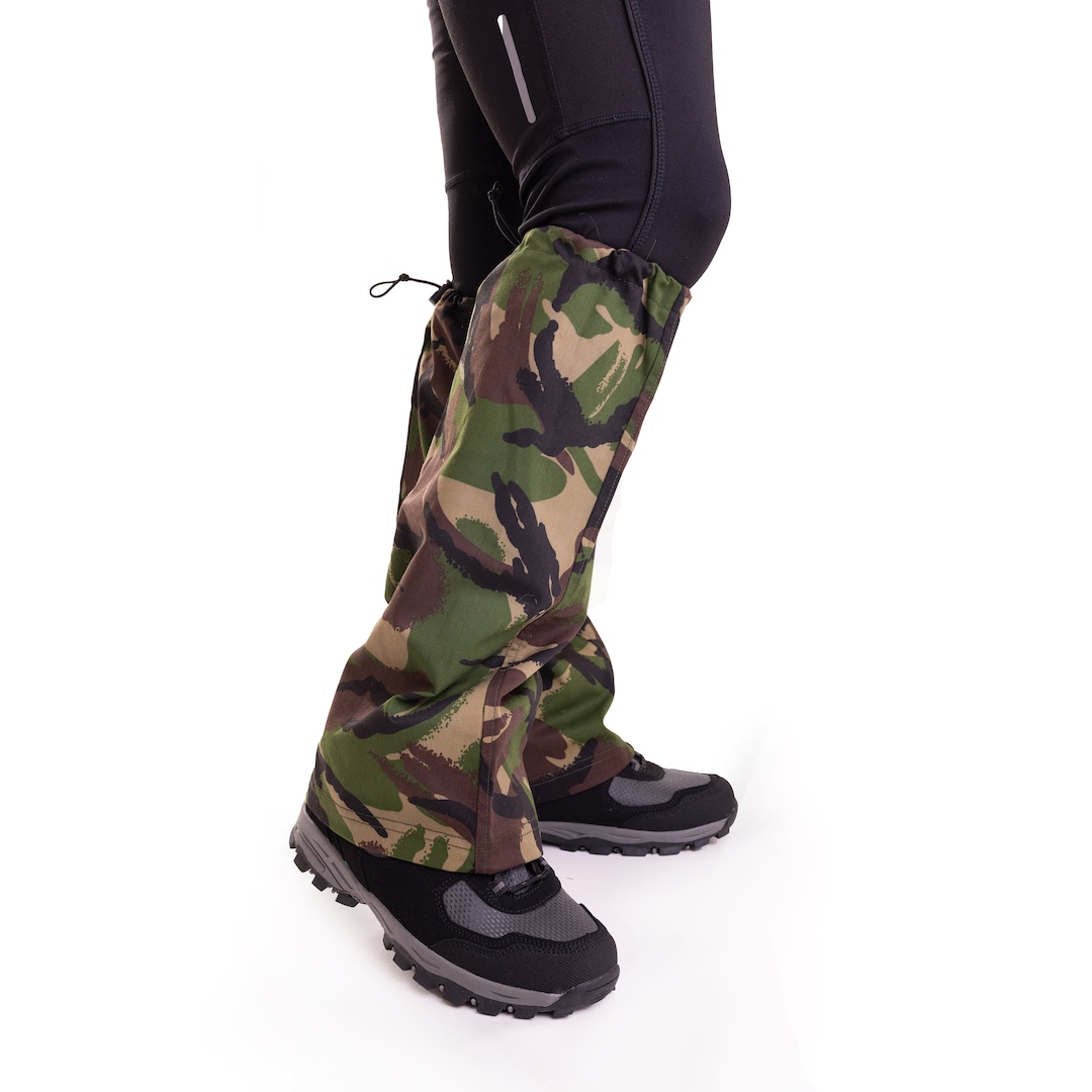 Camouflage Long Gaiters Hiking Boots, Pull Cord Leg Protectors ...