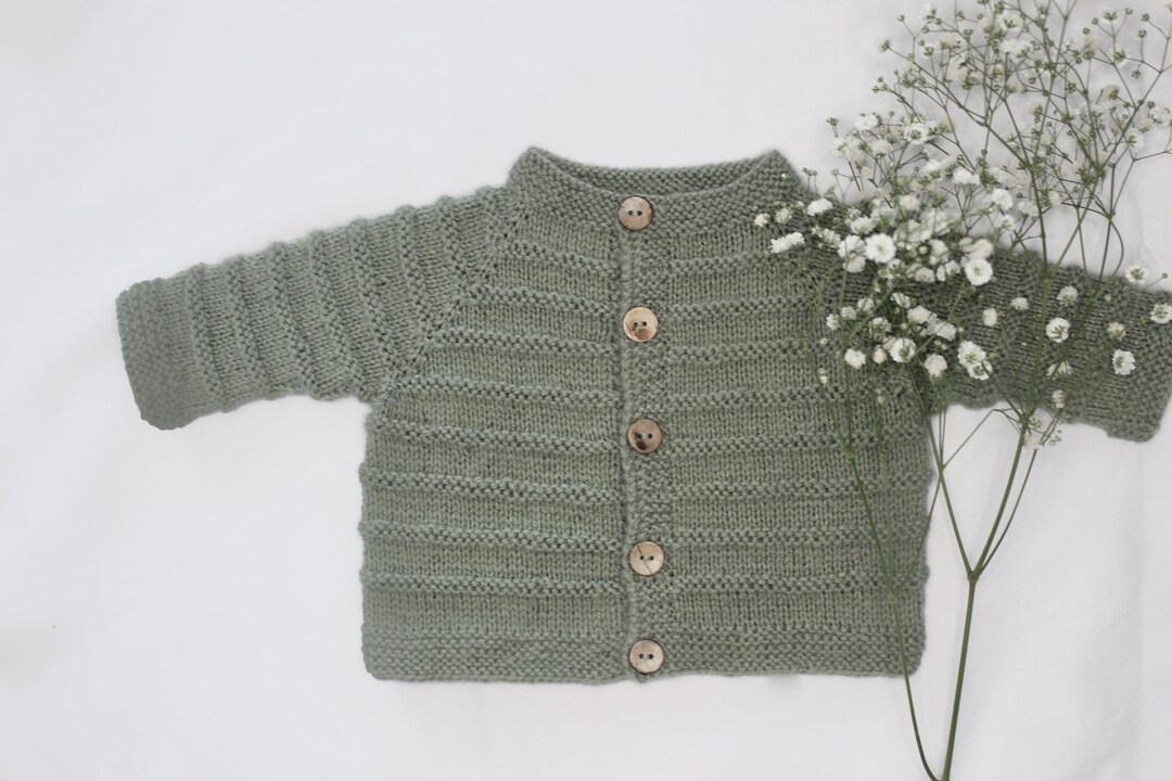 Olive Cardigan Baby Knitting Pattern PDF File - Etsy