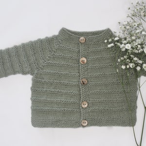 Olive Cardigan Baby Knitting Pattern PDF File - Etsy