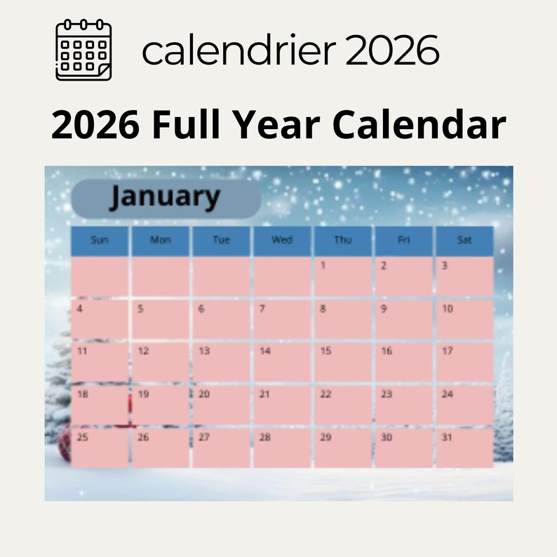 2026 Calendar and Planner Bundle Weekly Daily Planner Printable ...