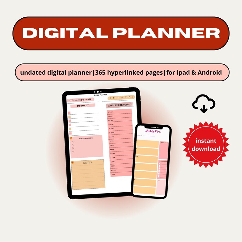 2026 Calendar and Planner Bundle Weekly Daily Planner Printable ...