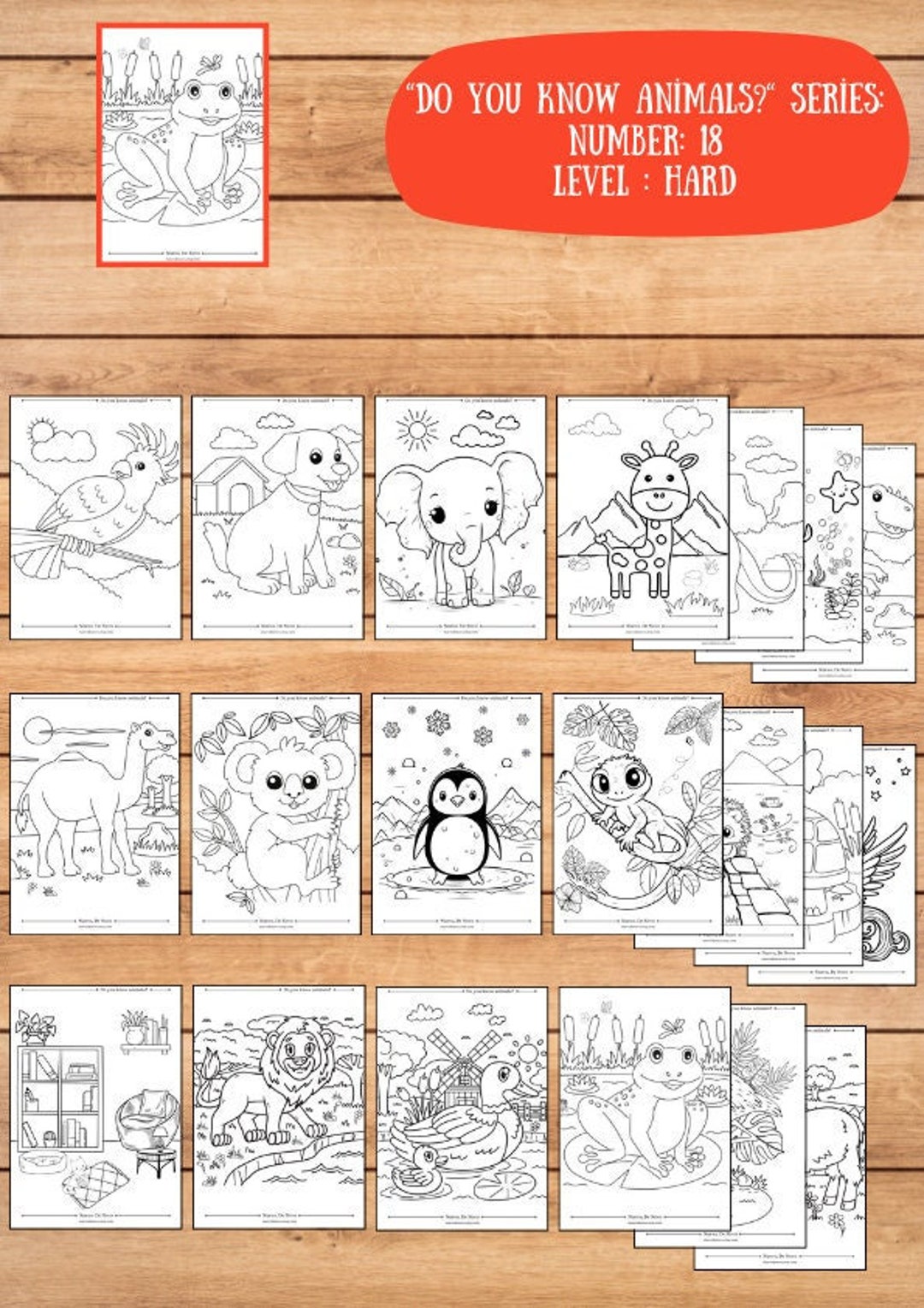 Printable Animal Coloring Page for Kids, Number:18, Educational ...