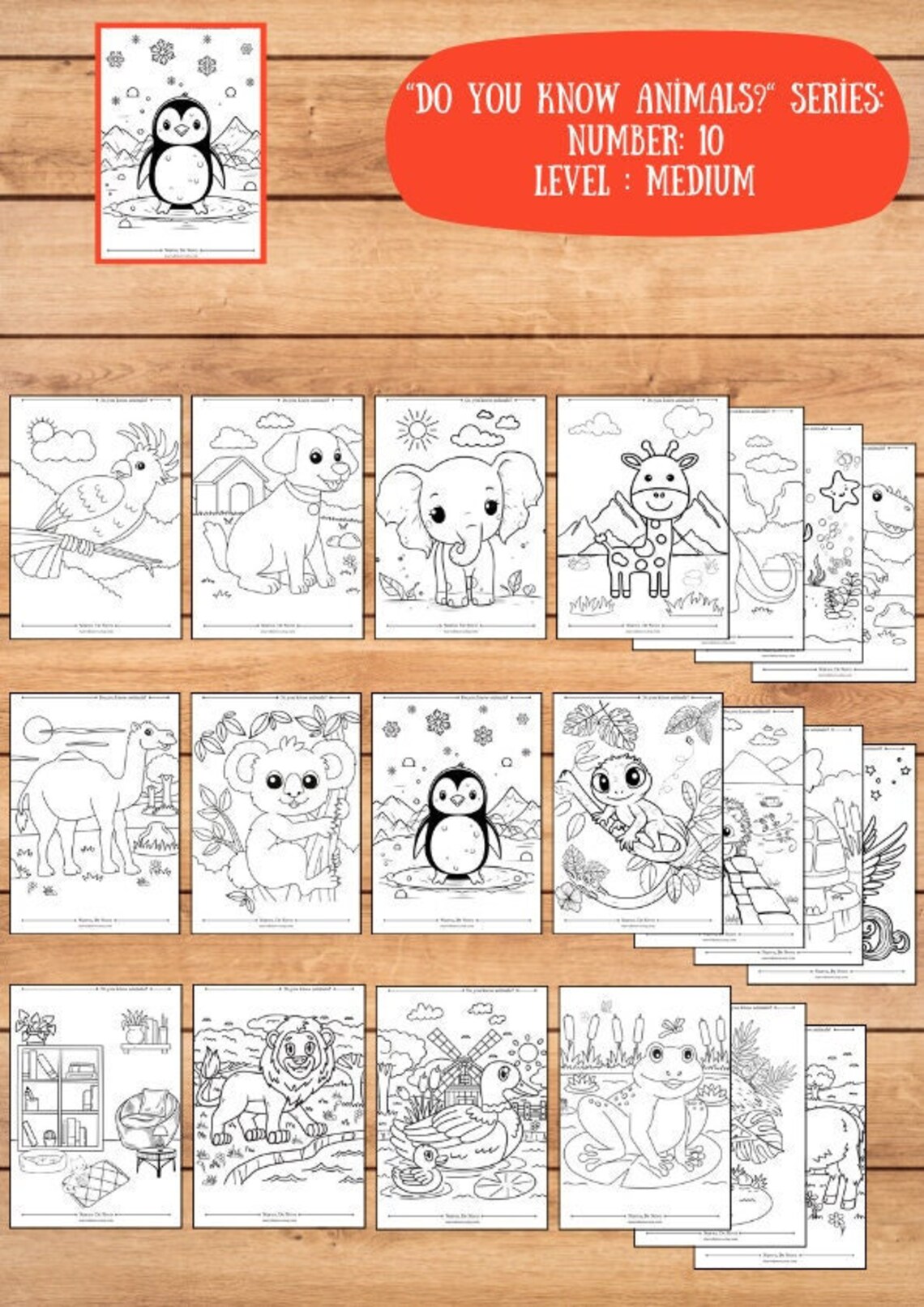 Printable Animal Coloring Page for Kids, Number:10, Educational ...