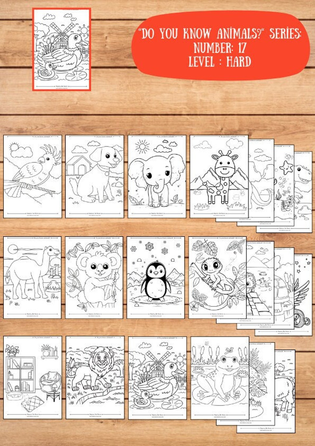 Printable Animal Coloring Page for Kids, Number:17, Educational ...