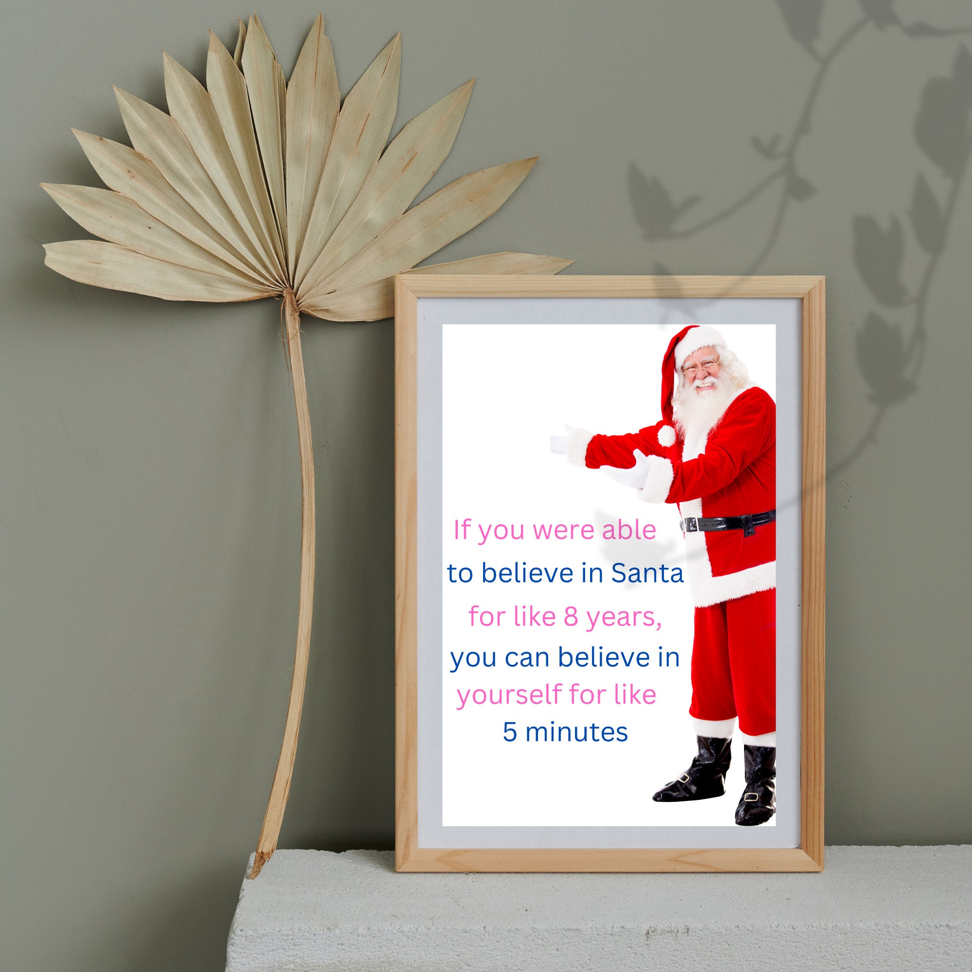 Santa Claus, Printable Quotes, Motivational Print, Wall Decor ...