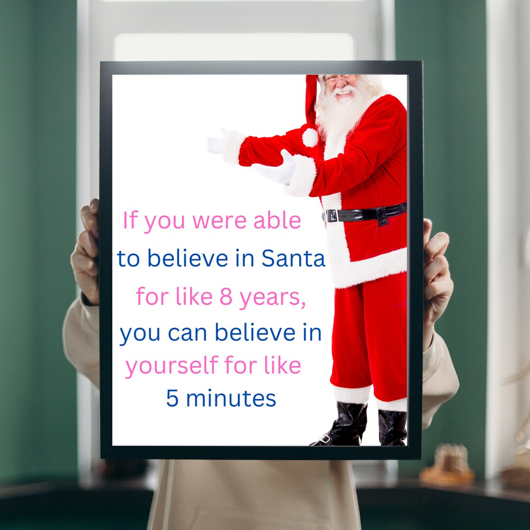 Santa Claus, Printable Quotes, Motivational Print, Wall Decor ...