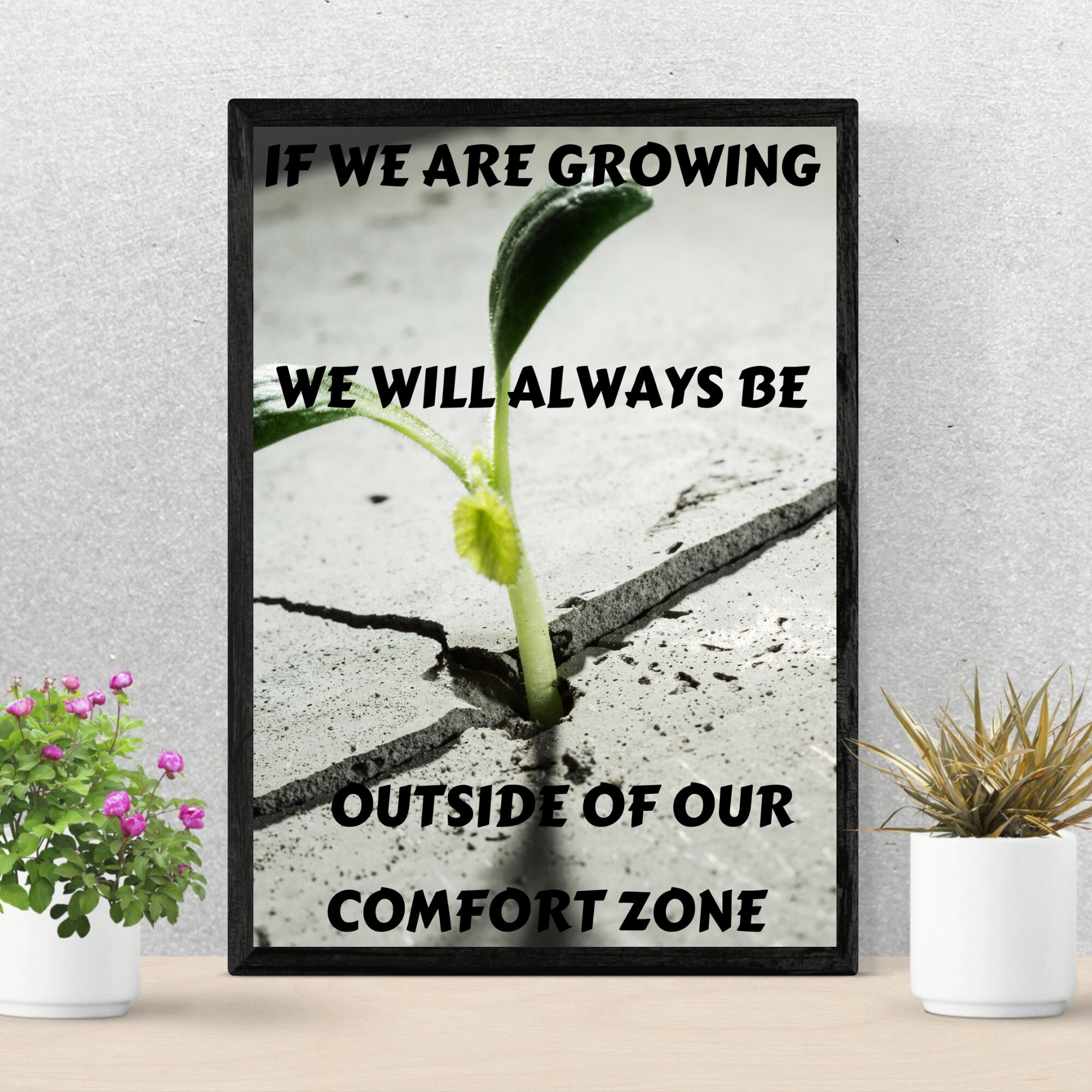 Comfort Zone Printable Quotes Motivational Print Wall - Etsy