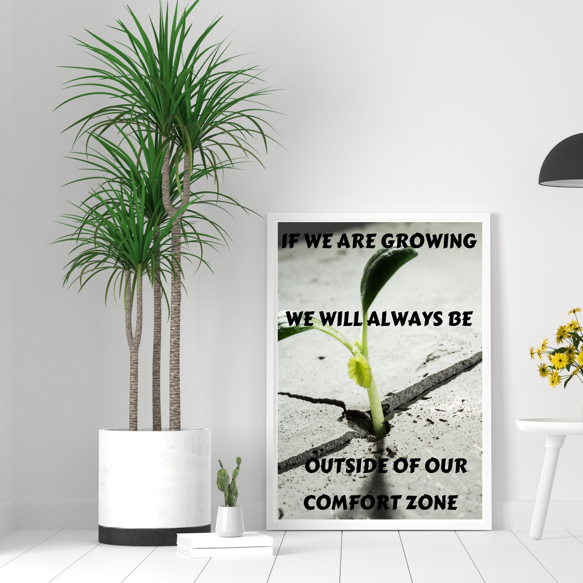 Comfort Zone Printable Quotes Motivational Print Wall - Etsy