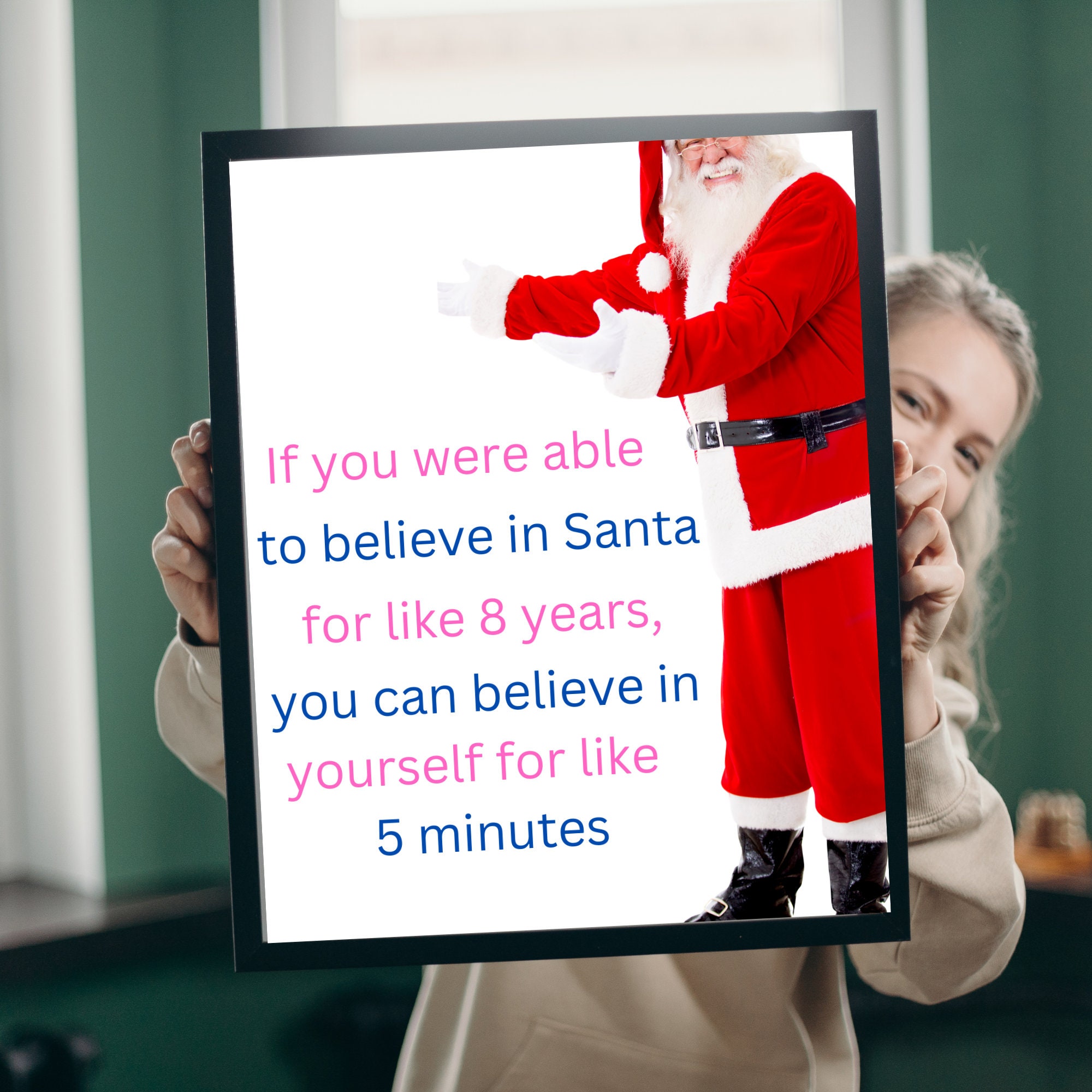 Santa Claus Printable Quotes Motivational Print Wall Decor - Etsy