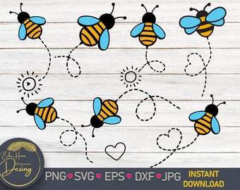 Bee SVG Layered Cut File Bumble Bee Cutting File Cute Honey Bee Svg ...