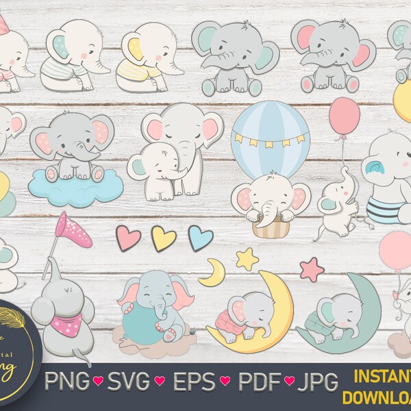 Baby Elephant - Etsy