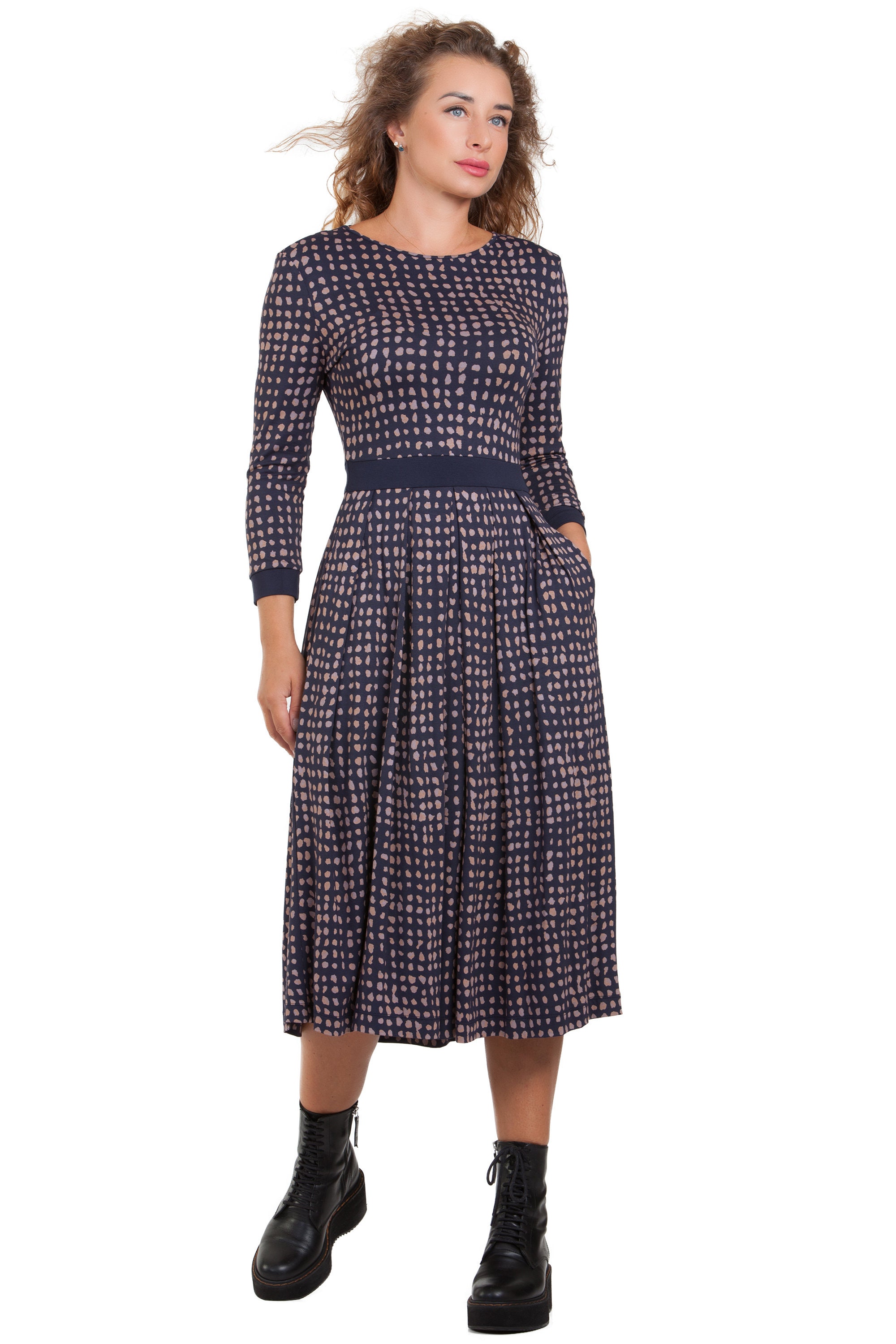 Jersey Dress With Diamond Patterns for Every Day - Etsy