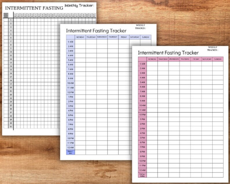 Fasting Tracker Planner Intermittent Fasting Fillable Printable PDF ...