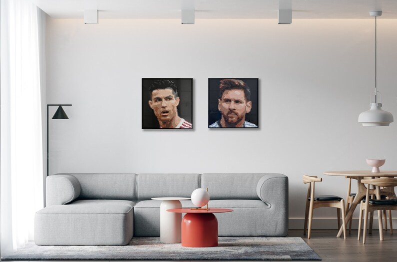 Messi Toy-brick Wall Painting - Etsy