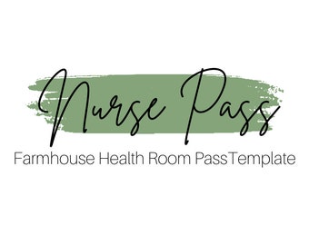 Health Room Pass - Etsy