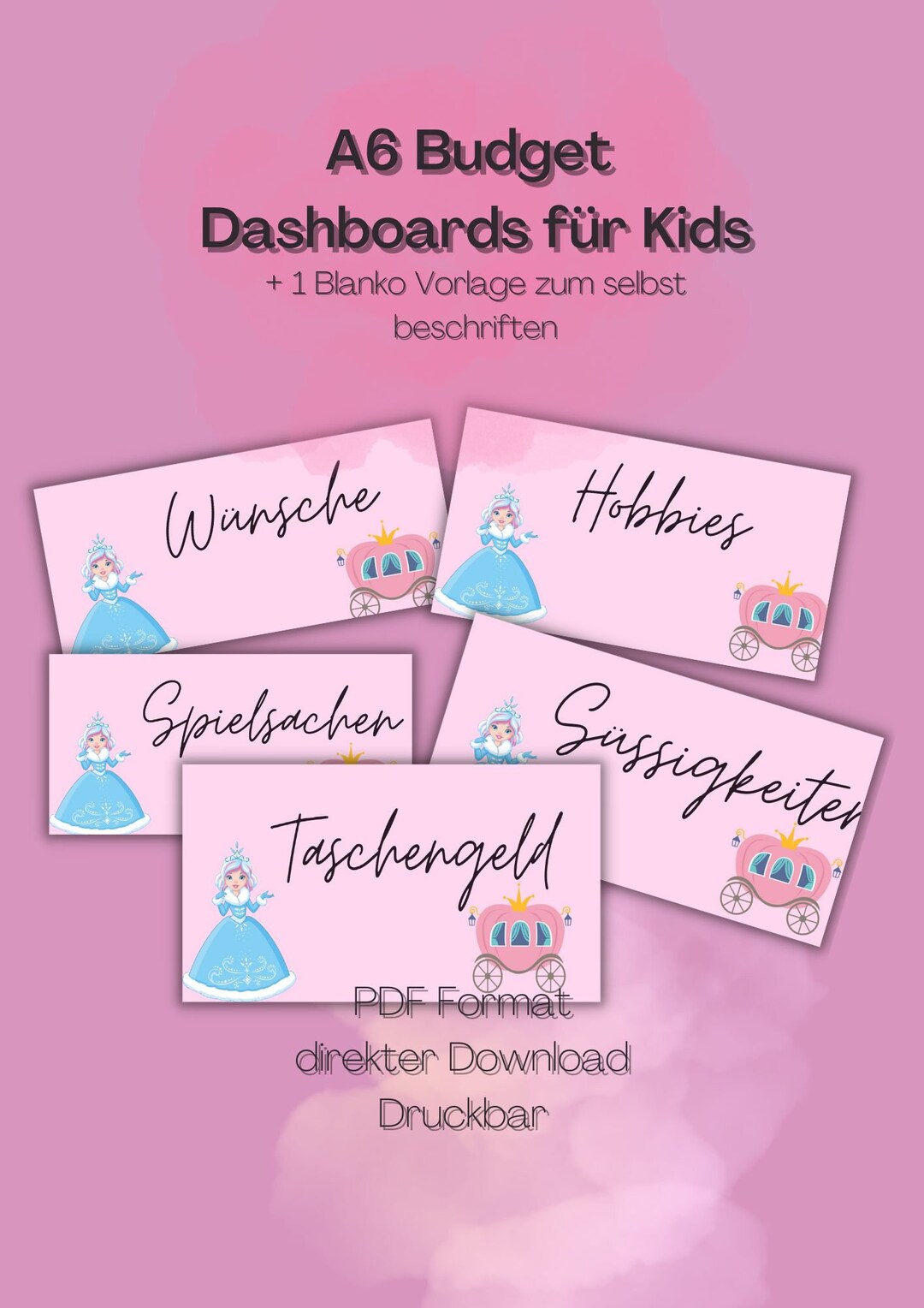 A6 Budget Dashboard Kids to Download in PDF Format Printable Budget ...