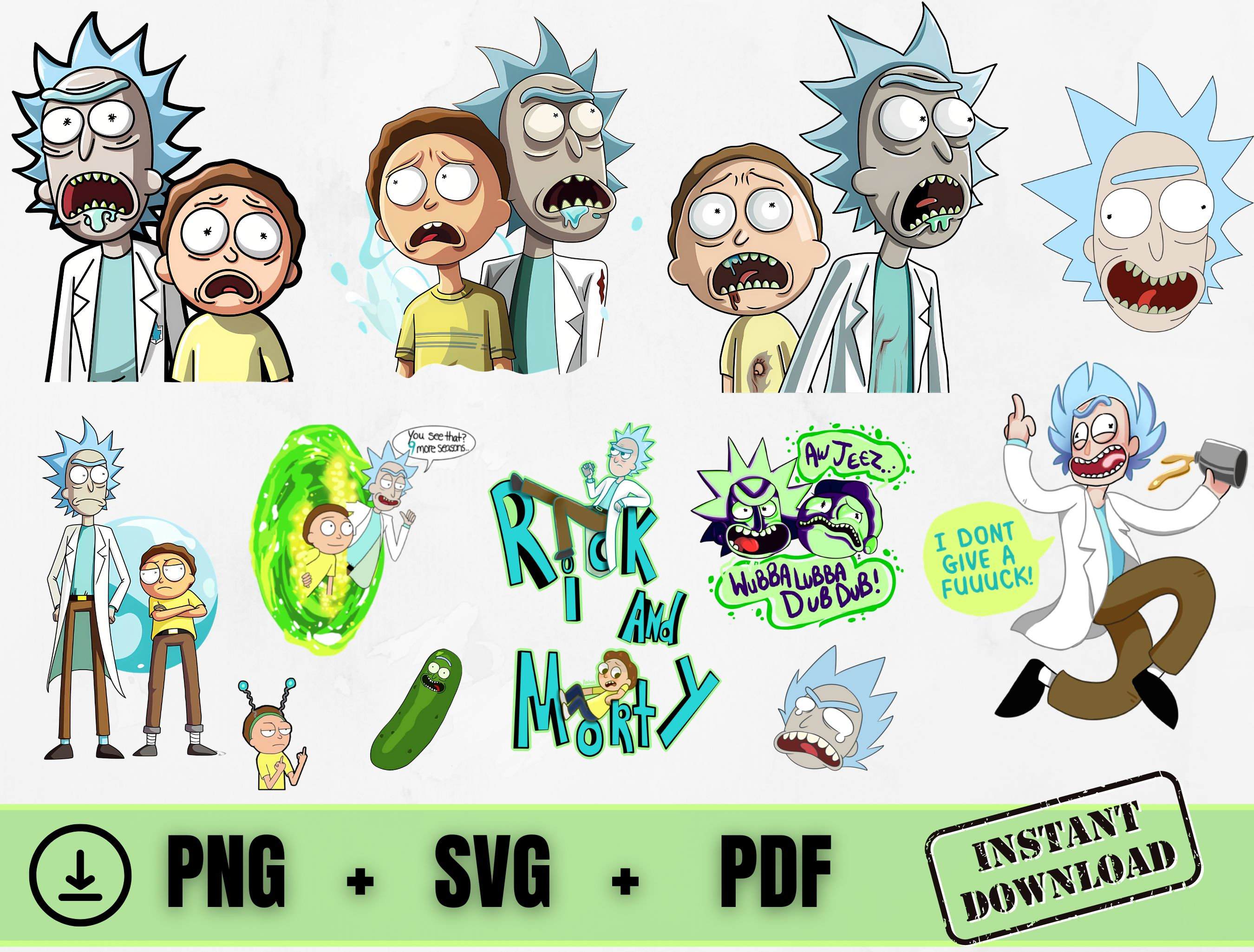 Rick and Morty Svg - Png File , Digital Download Item, Instant Download ...