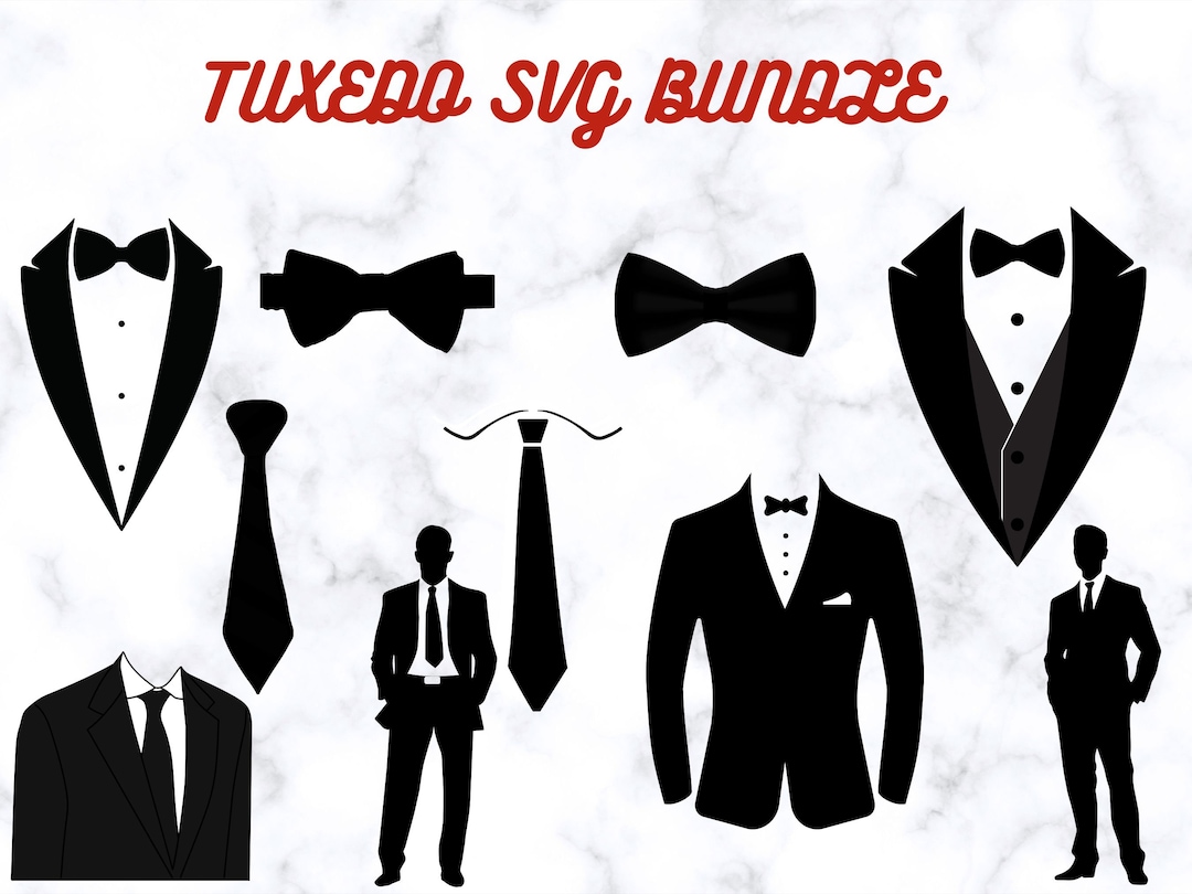 Tuxedo SVG Bundle, Tuxedo SVG, Suit Clipart, Suit Bundle SVG, Tuxedo ...