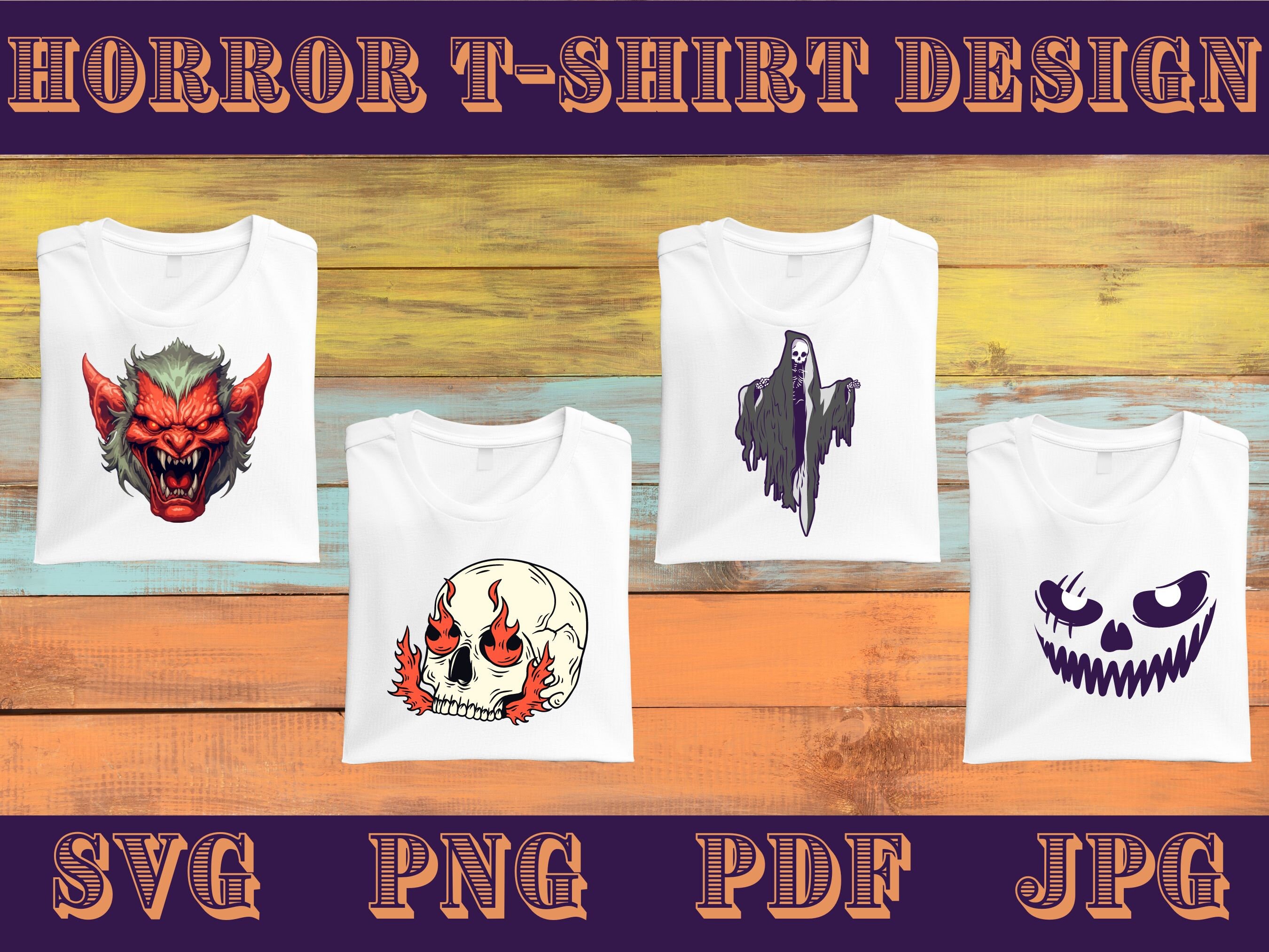 Horror T-shirt Design, SVG Bundle, Horror T-shirt Design SVG, Horror T ...