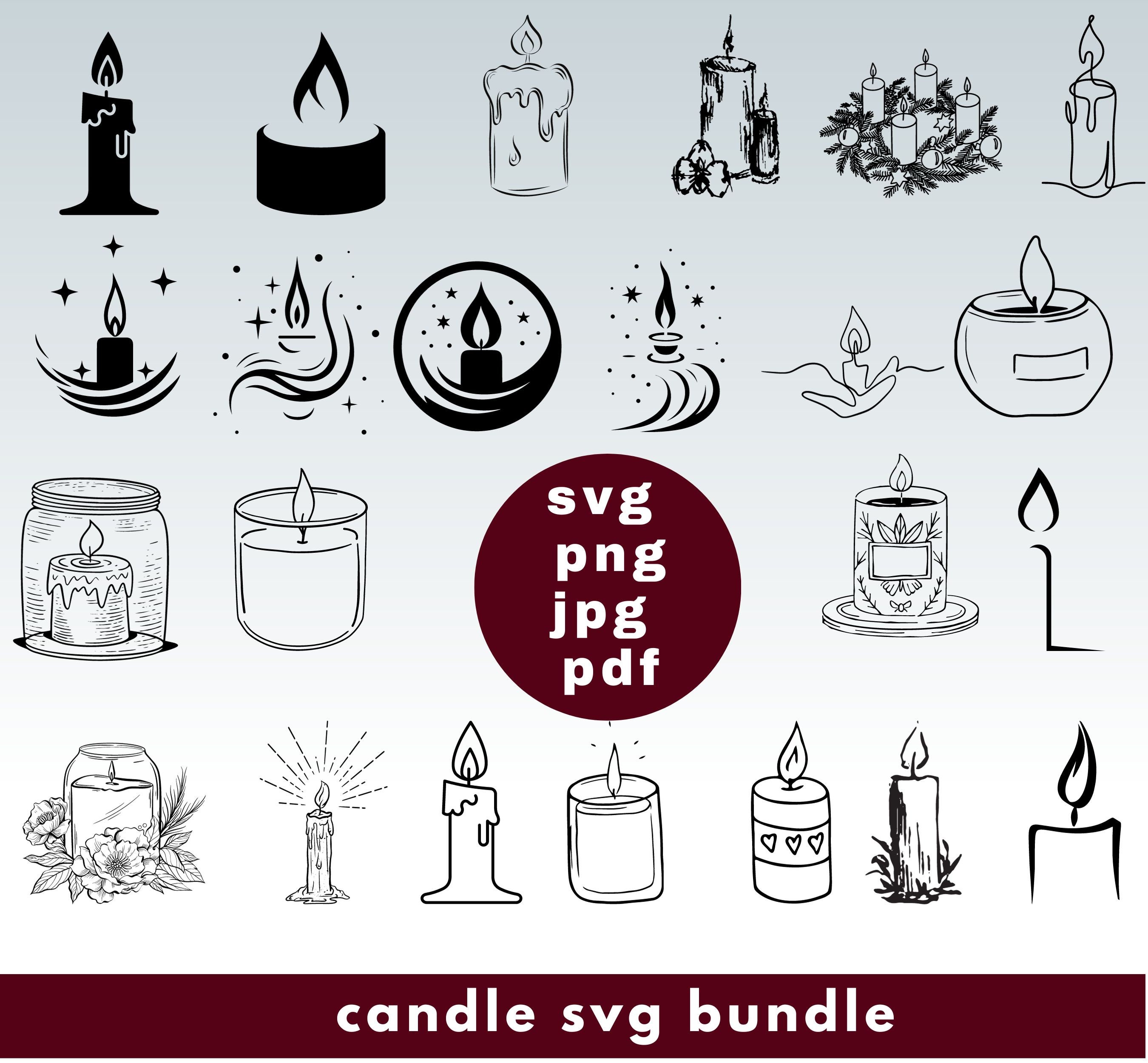 Candle Svg Bundle Svg, Candle Svg, Candle Svg, Candle Svg, Cricut Svg ...