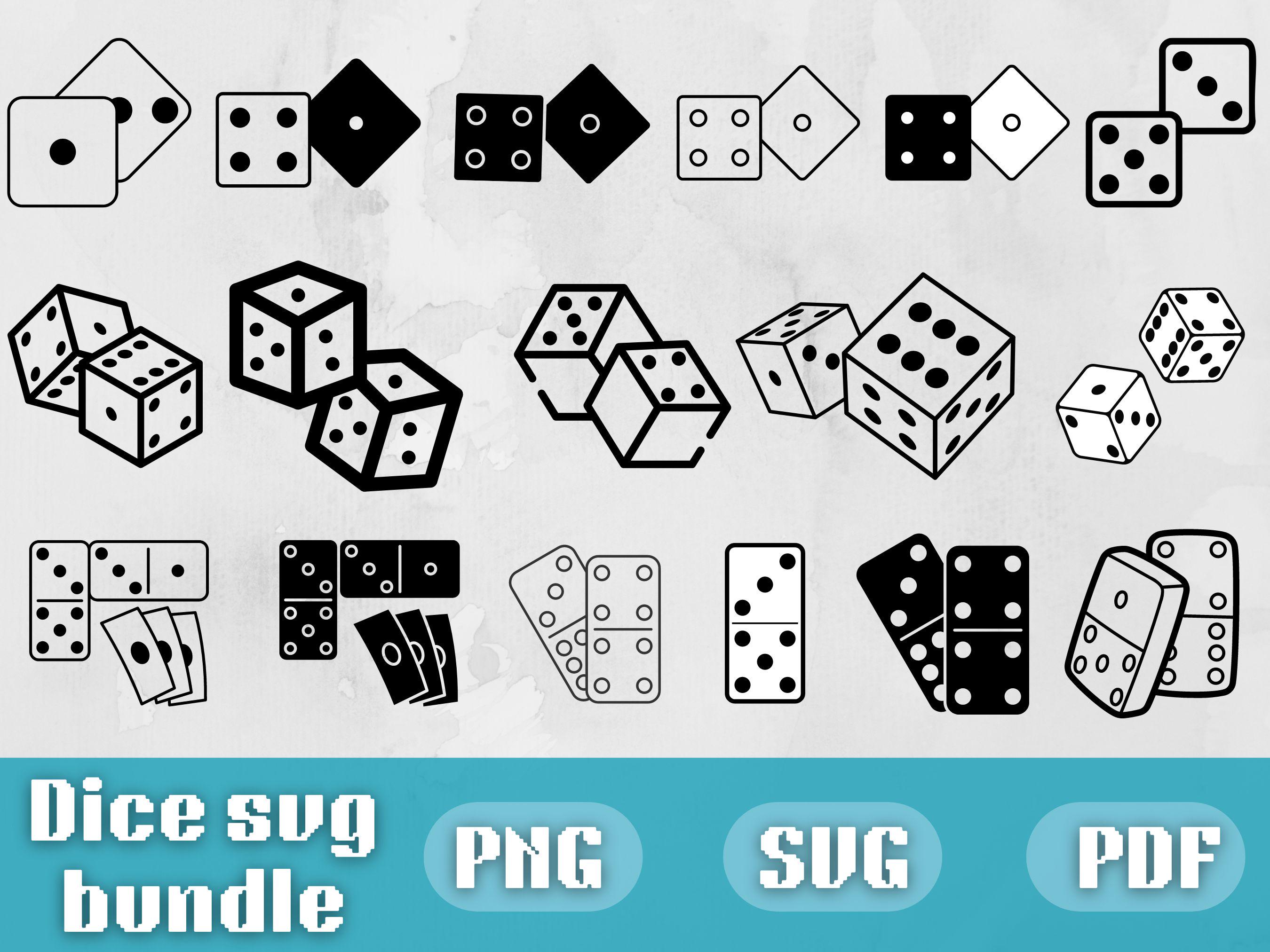 Dice Svg Bundle, Dice PNG Bundle, Dice Clipart, Two Dice, Casino, SVG ...