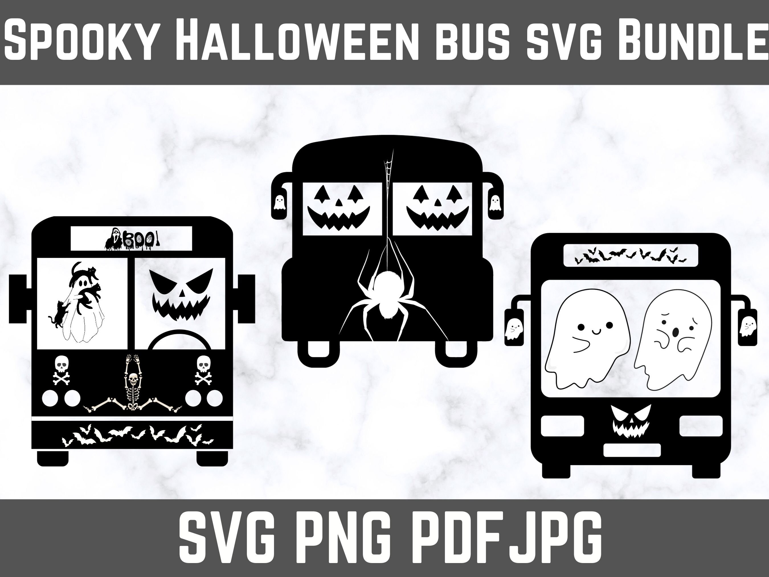 Spooky Bus Halloween Bus Png, Spooky Bus Halloween SVG Bundle ...