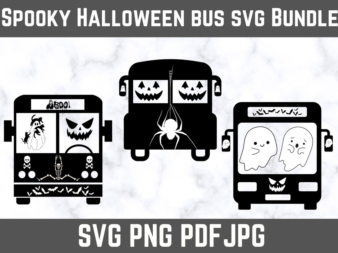 Spooky Bus Halloween Bus Png, Spooky Bus Halloween SVG Bundle ...