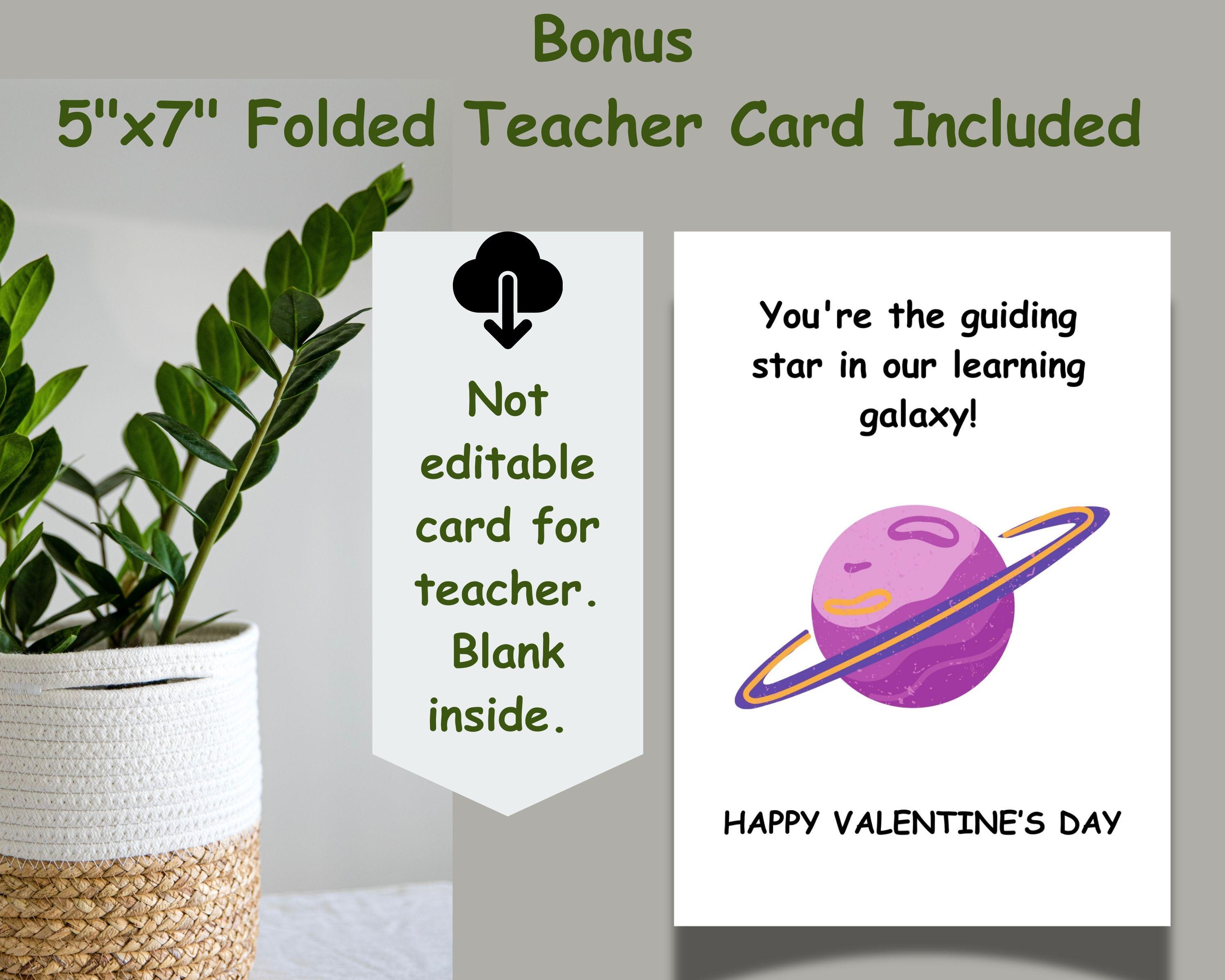 Printable Astronaut Valentine's Day Cards, Kids Classroom Valentines ...