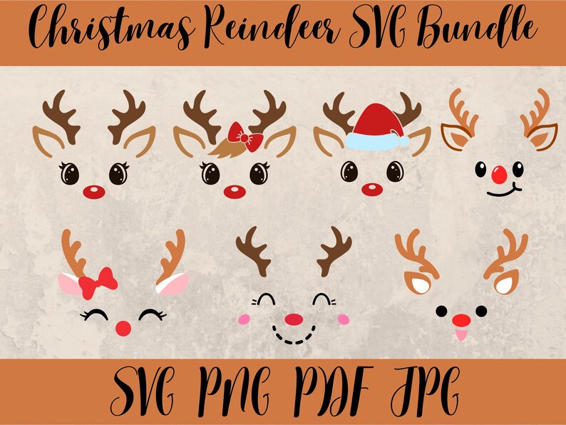 Reindeer SVG, Girl Reindeer Svg, Boy Reindeer Svg Christmas Reindeer ...