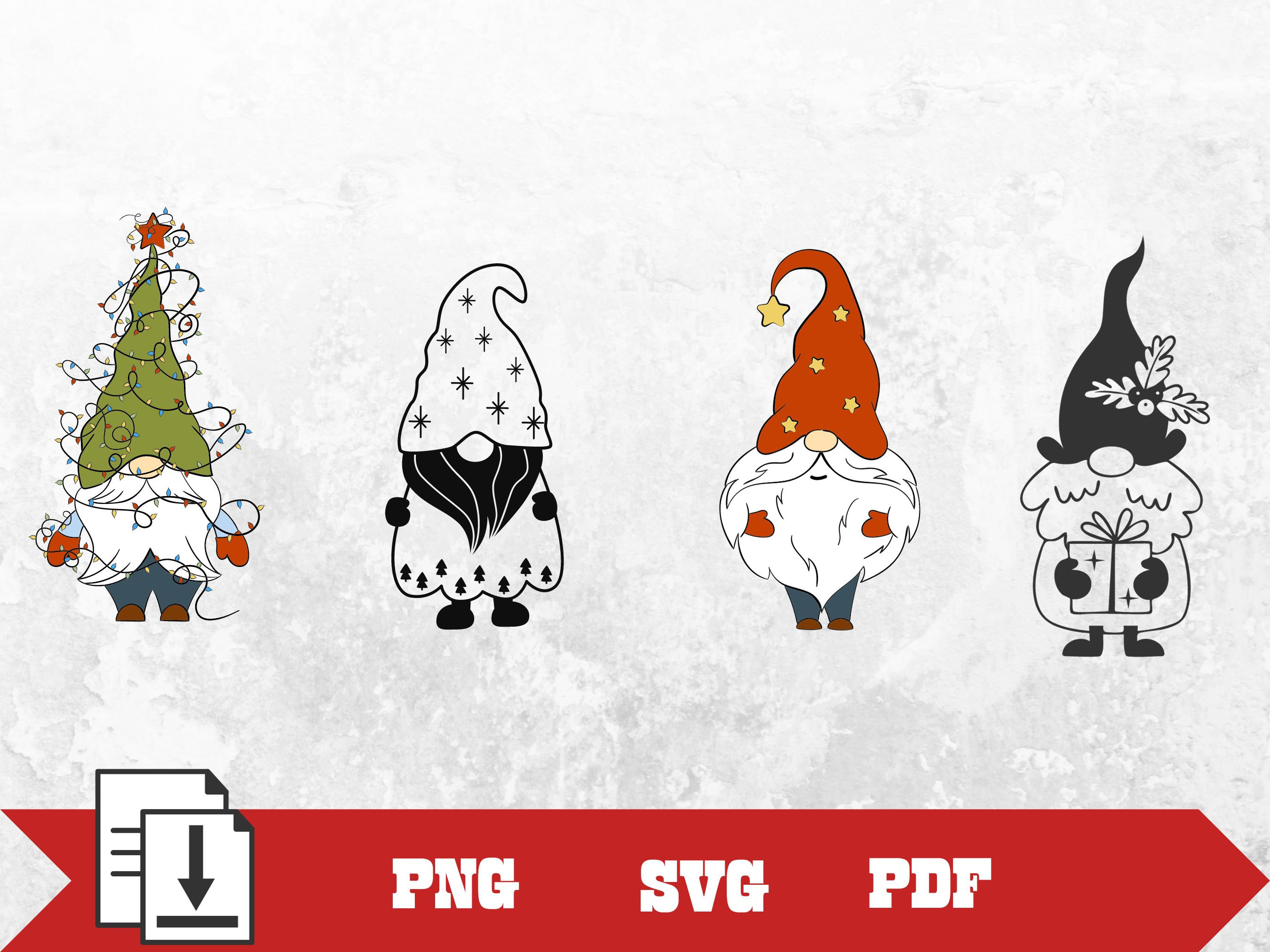 Christmas Gnomes SVG Bundle, Gnomes SVG, Gnome Clipart, Cute Gnomies ...