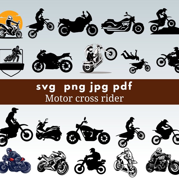 Motor Cross Svg - Etsy