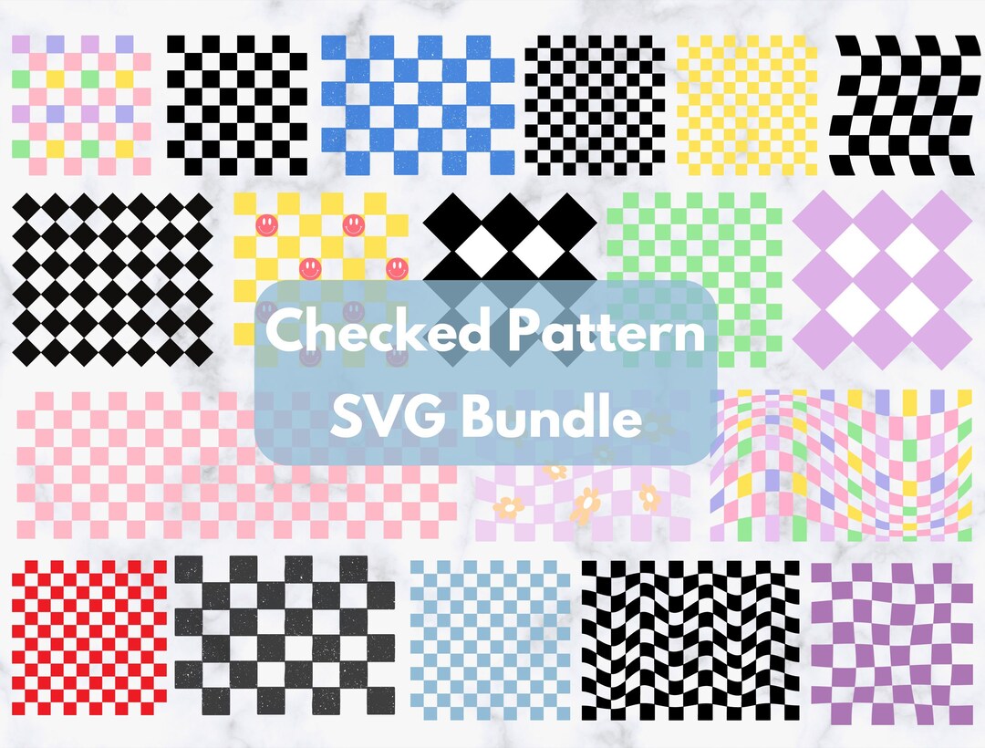 Seamless Checkered Pattern SVG Bundle (digital Download) - Etsy