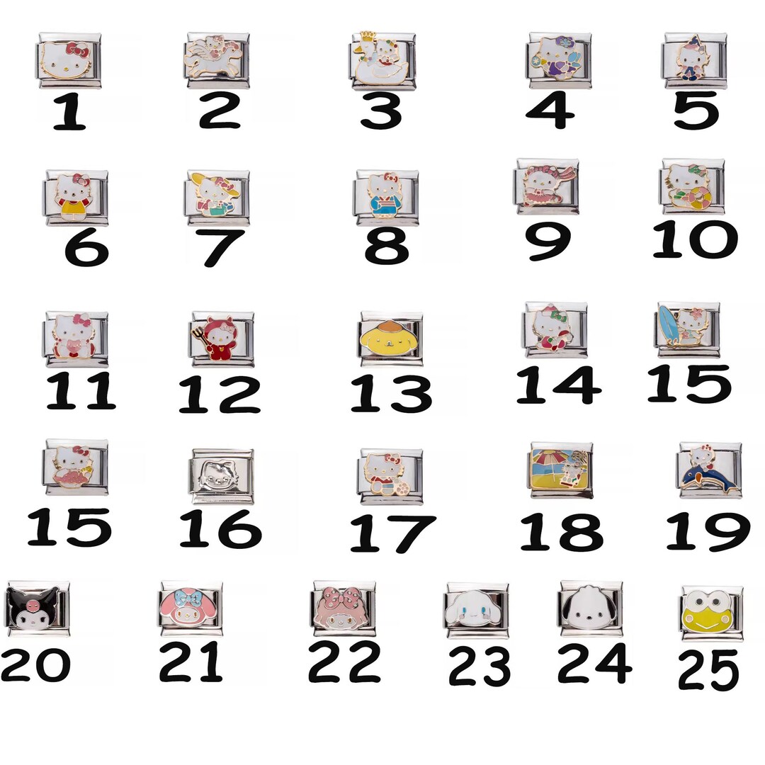 Italian Charms Bracelet, Classic 9mm Size, Custom Bracelet, Your Choice ...