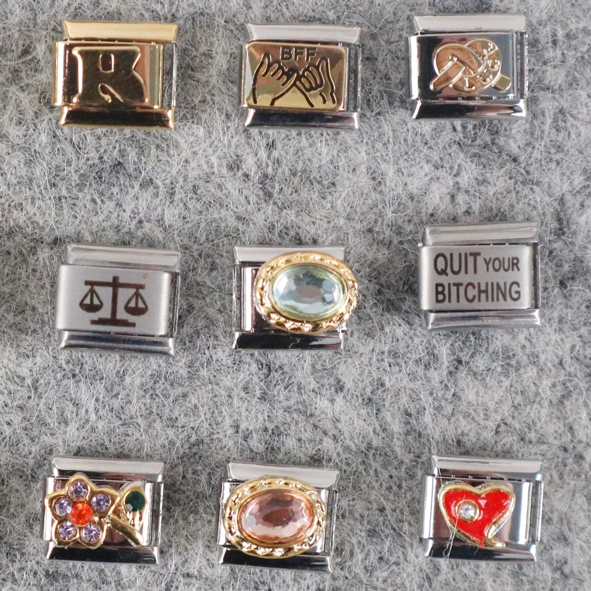 Italian Charms Bracelet, Classic 9mm Size, Custom Bracelet, Your Choice ...