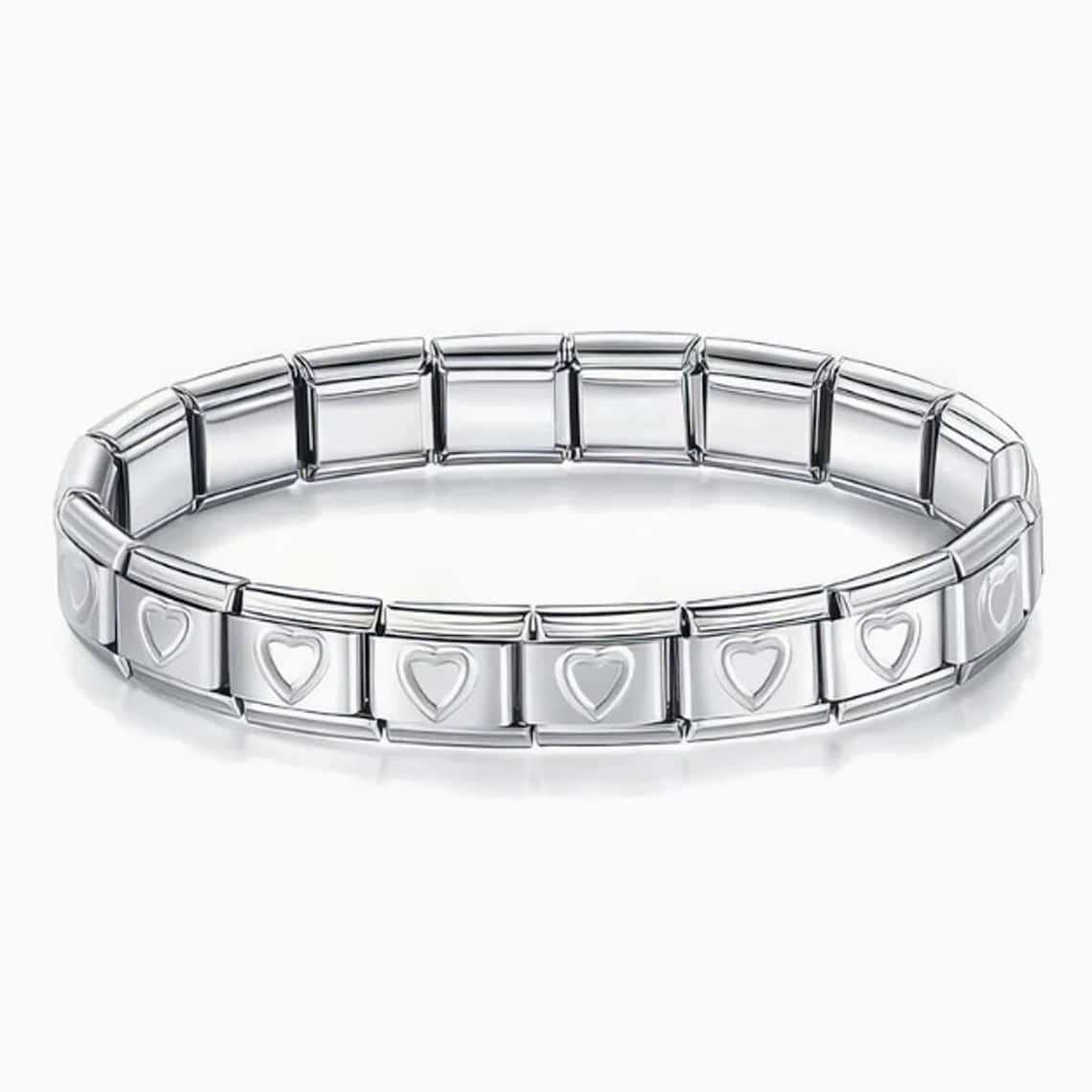 Heart Italian Charms, Italian Charm Bracelets, Lover Bracelet, DIY ...