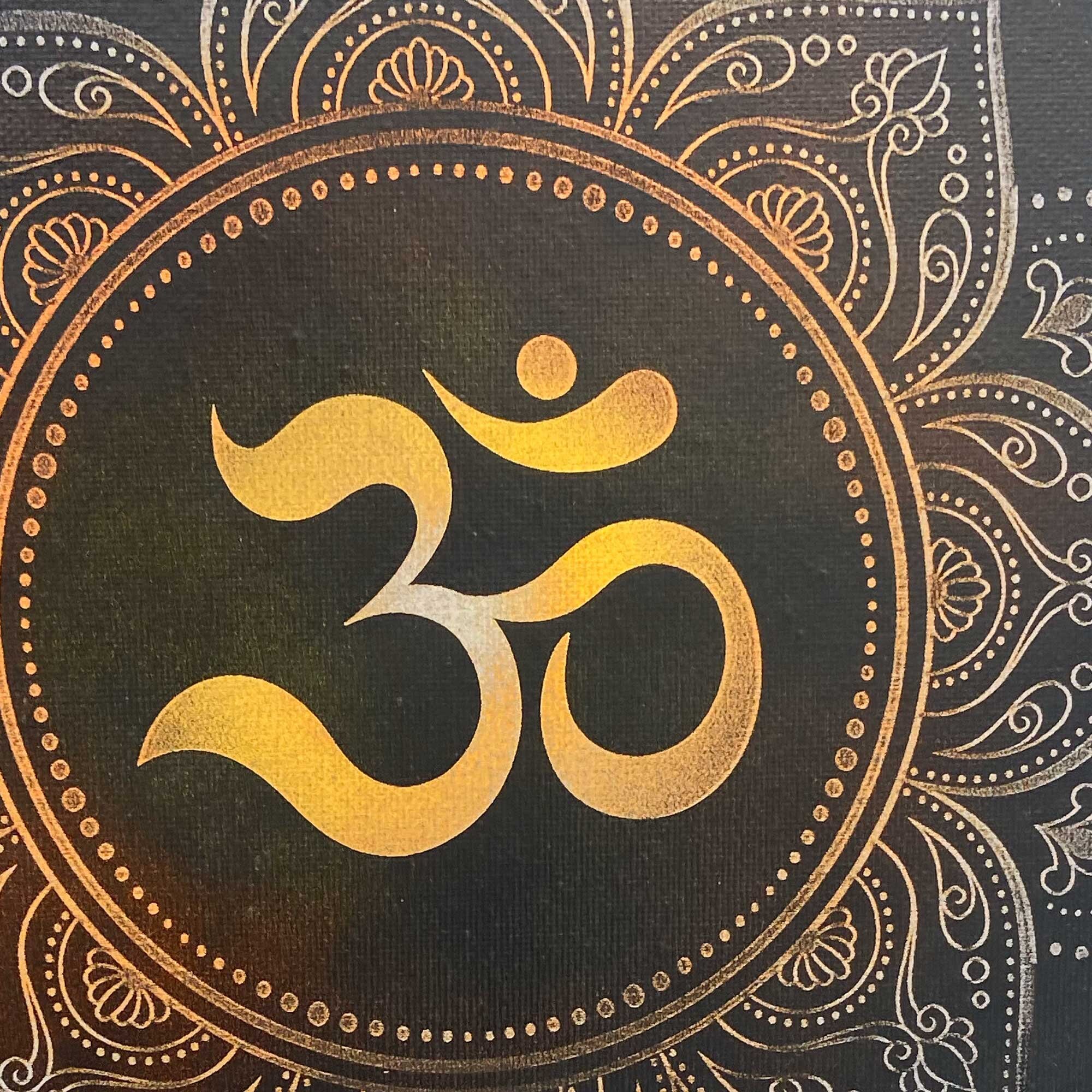 Wall Decoration / Aum Painting With Lotus in Mandala / Colorful Zen ...