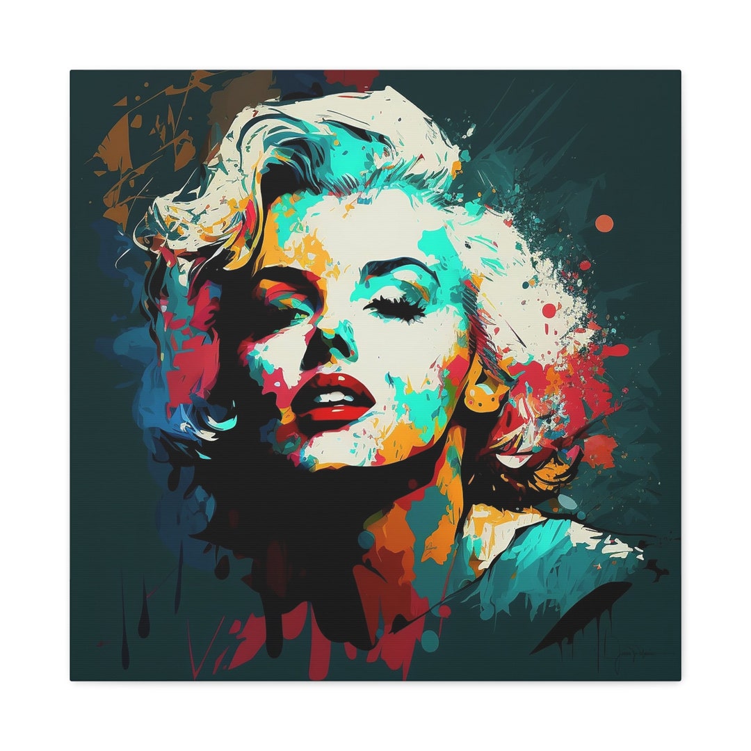 Marilyn Monroe Original Abstract Oil Painting on Canvas Print, Ready to ...