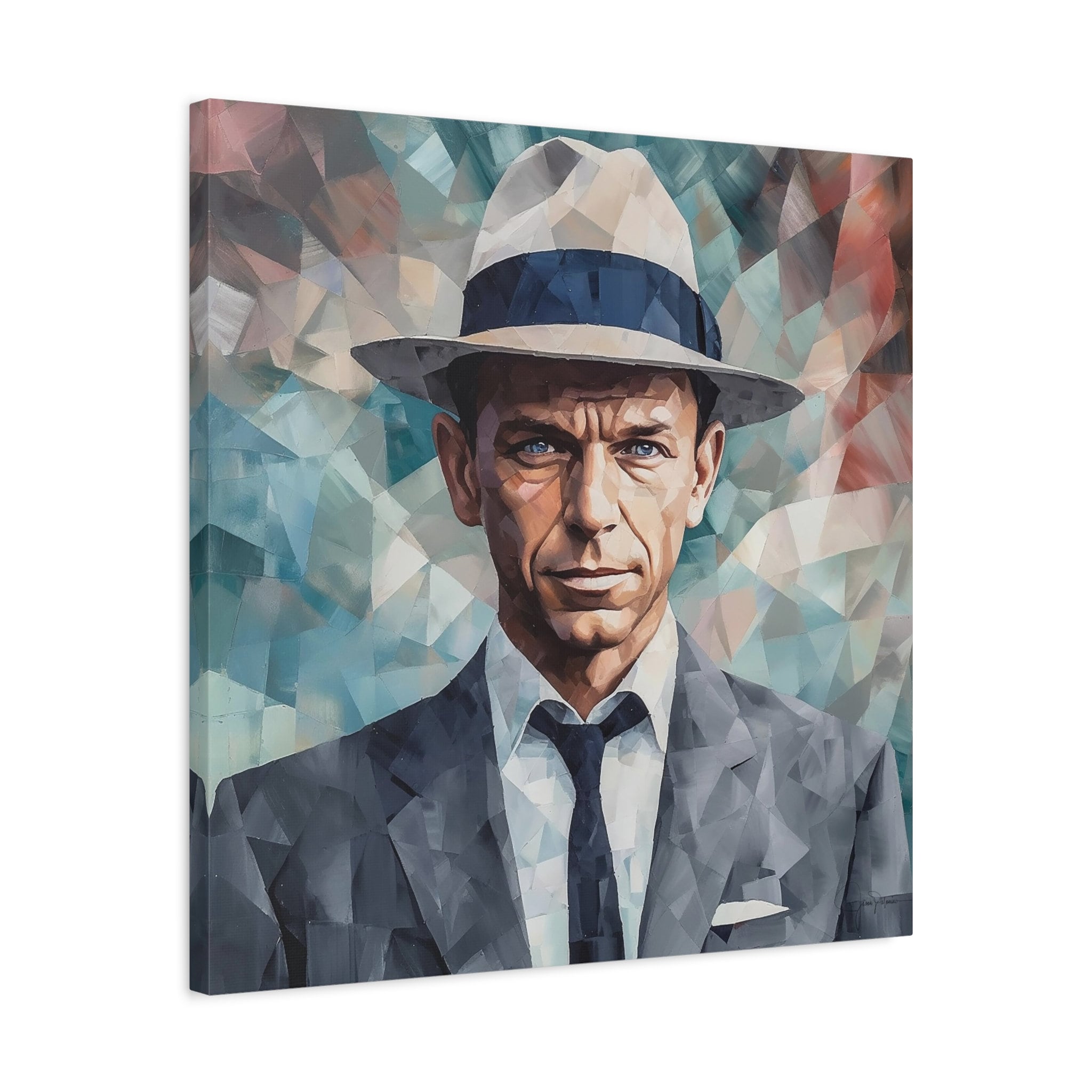 Frank Sinatra Original Abstract Oil Painting on Canvas Print, Ready to ...