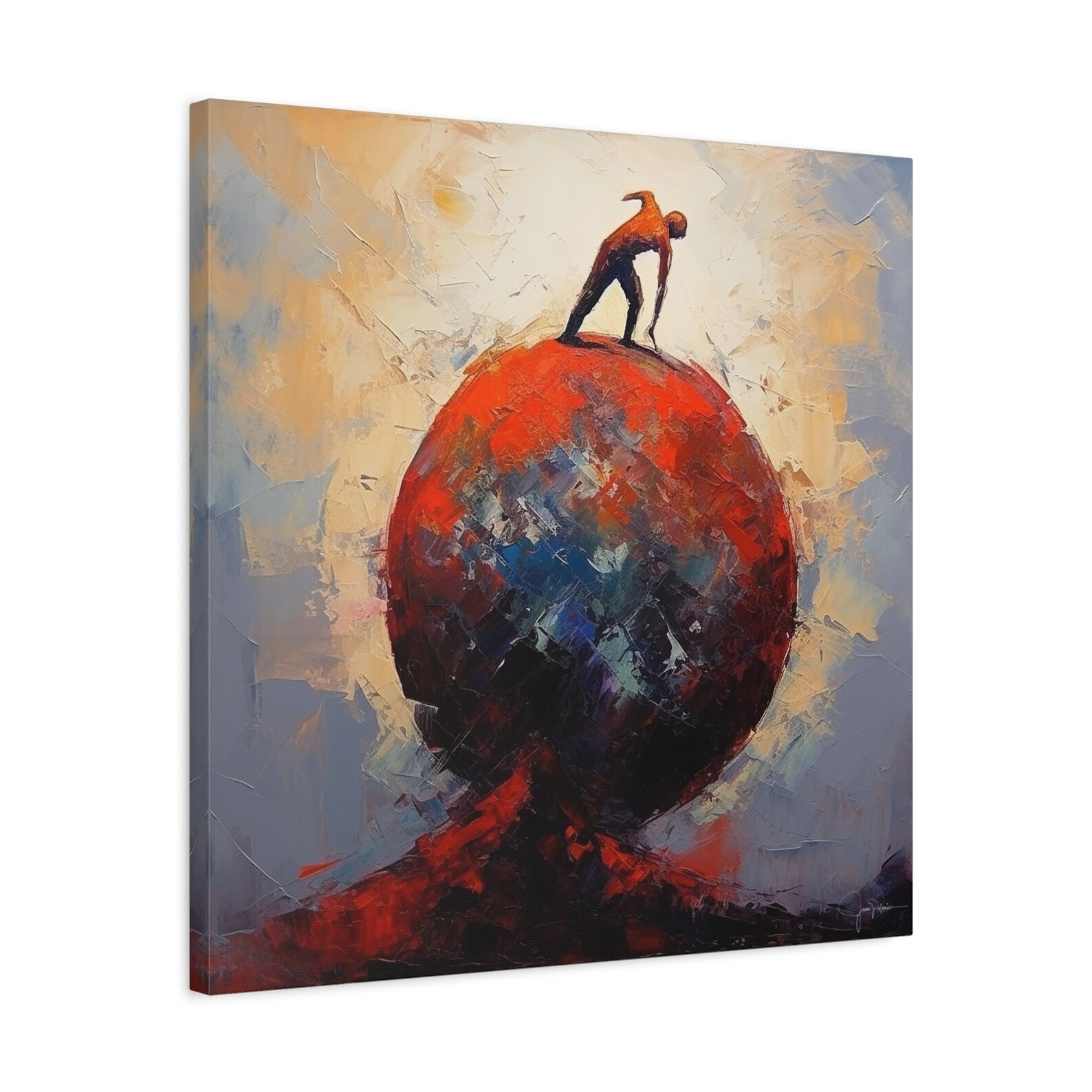 Sisyphus Original Abstract Oil Painting on Canvas Print Ready - Etsy