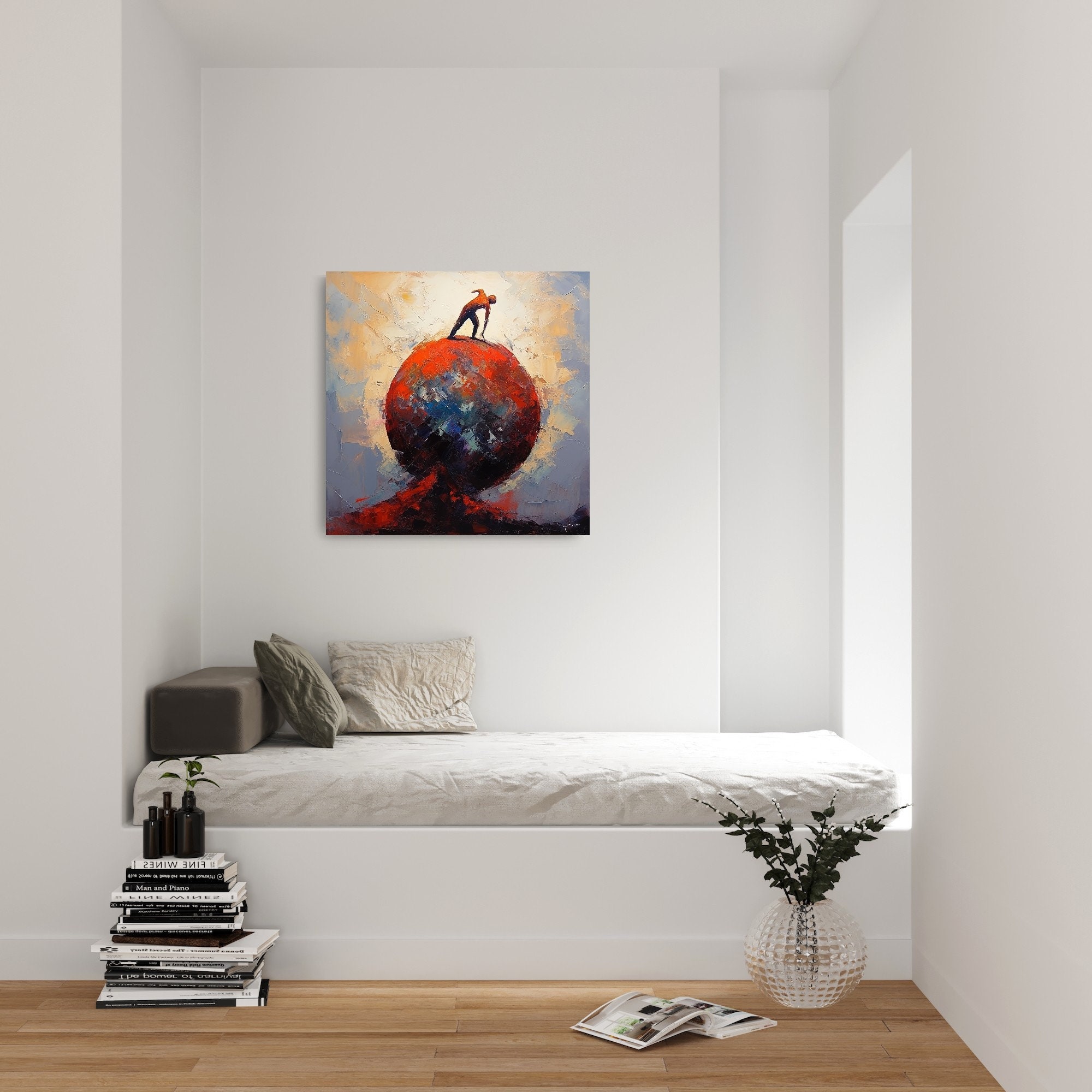 Sisyphus Original Abstract Oil Painting on Canvas Print Ready - Etsy