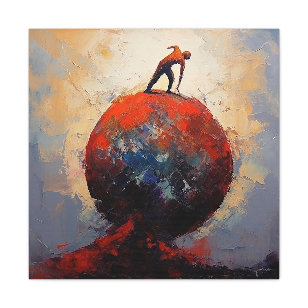 Sisyphus Original Abstract Oil Painting on Canvas Print, Ready to Hang ...
