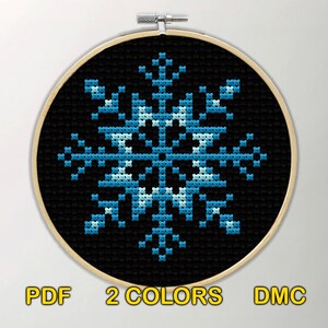 Small Snowflake Cross Stitch Ornament Mini Cross Stitch Pattern PDF ...