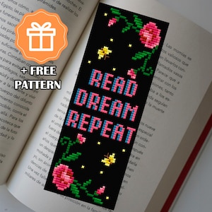 Cute Floral Bookmark Cross Stitch Pattern PDF Aesthetic Handmade ...