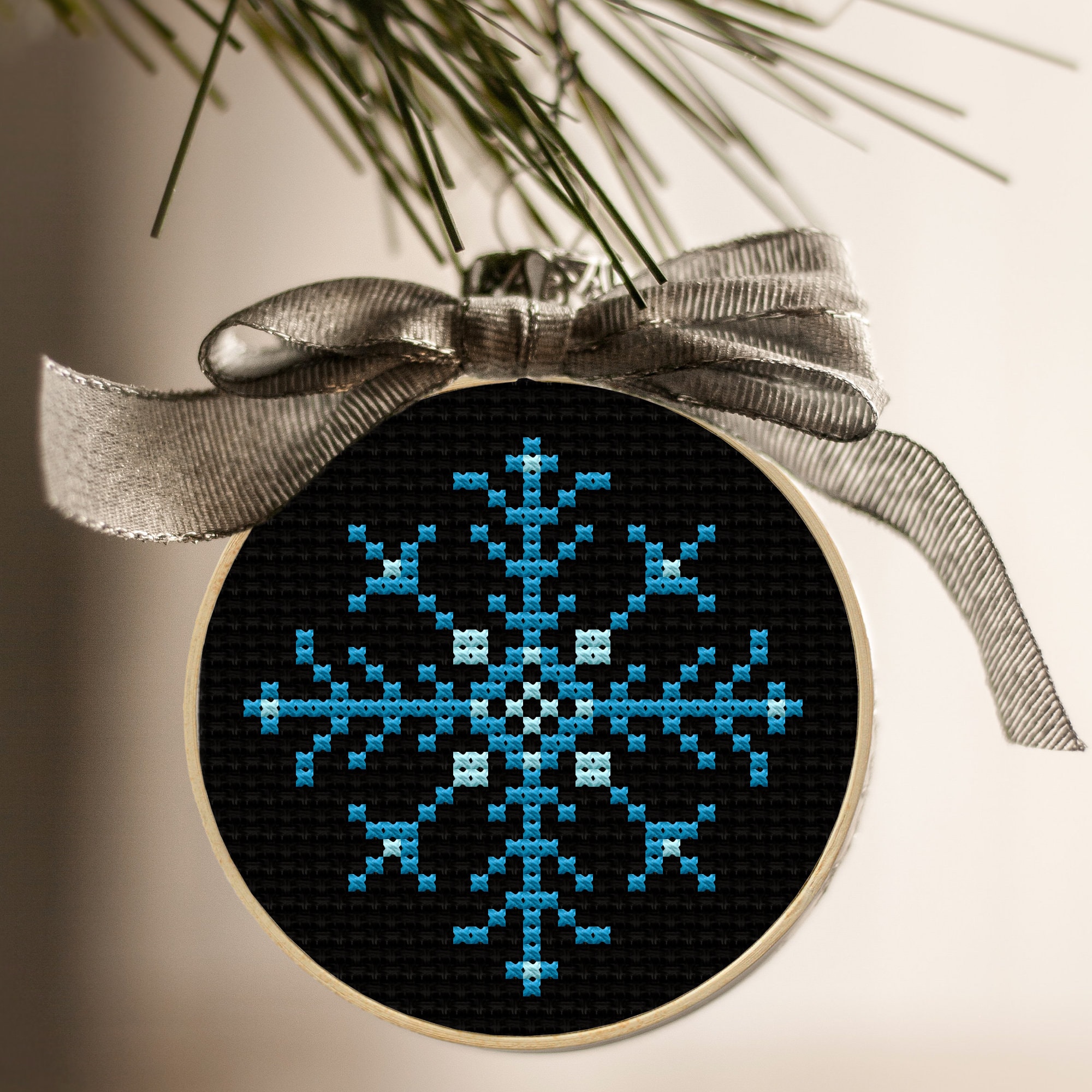 Cross Stitch Christmas Snowflake Ornament Pattern PDF Set of - Etsy